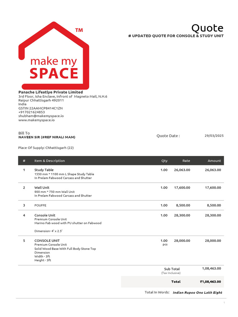 Yet To Be Approved: Quote | PDF