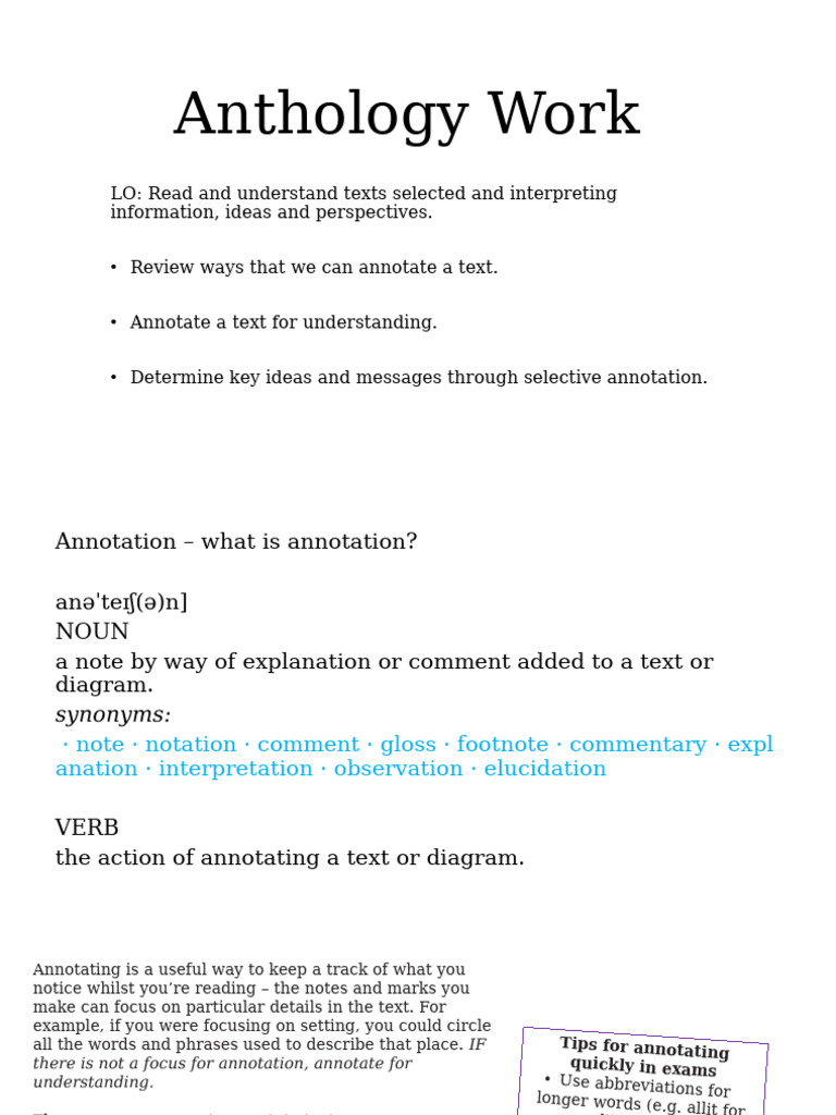 Anthology Introduction | PDF | Annotation | Narrative