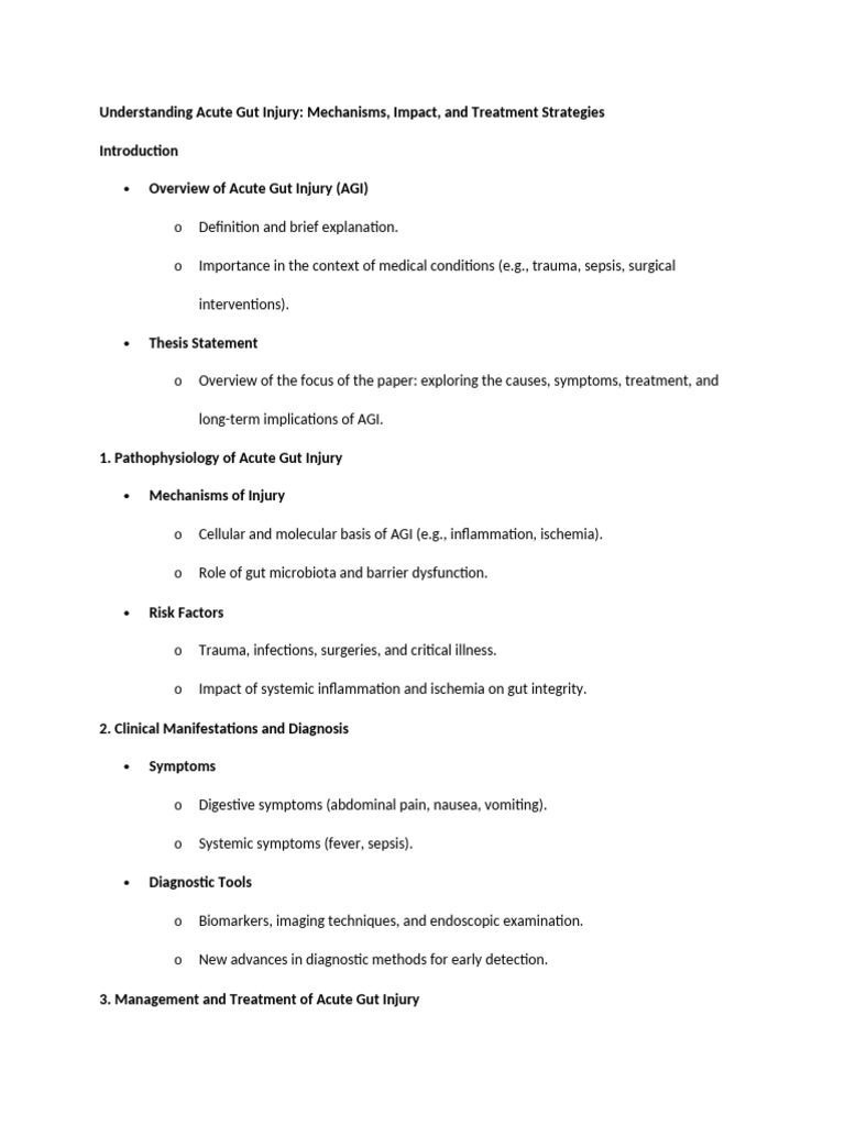Understanding Acute Gut Injury | PDF | Sepsis | Gastrointestinal Tract