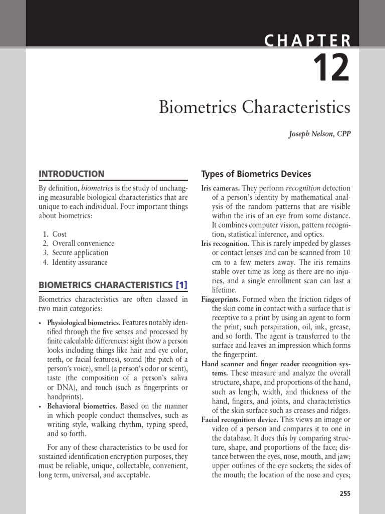 Biometrics Overview and Applications | PDF | Biometrics | Fingerprint