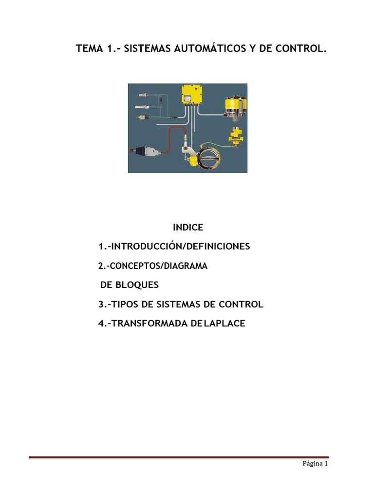 Sistemas Automáticos y Control: Guía Completa | PDF | Sistema de ...