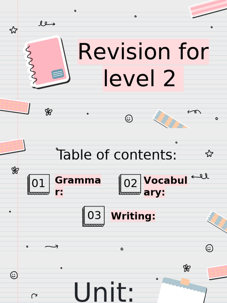 Revision For Level 2 | PDF