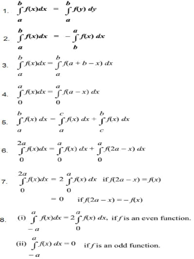 Integration Formulas | PDF