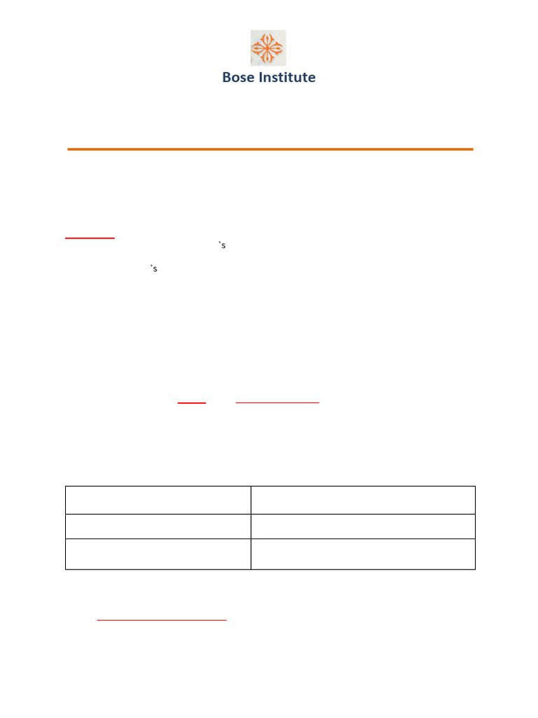 Bose Institute: Advertisement For Summer Internship Program April To August 2025 | PDF ...