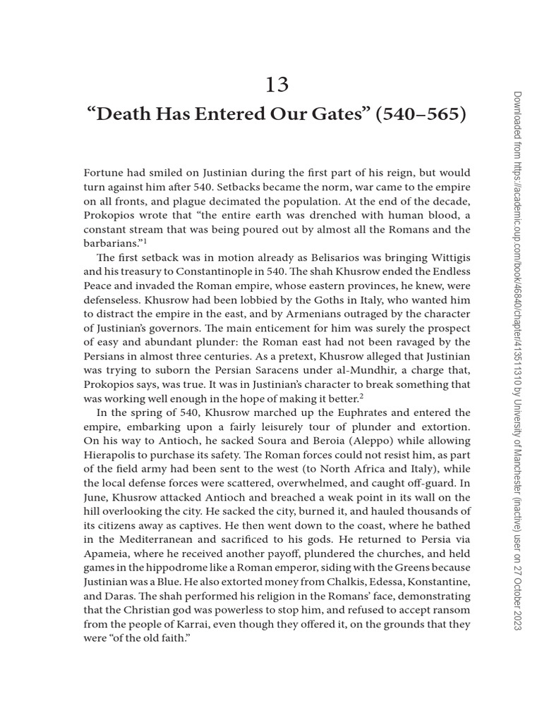 The Death | PDF | Justinian I