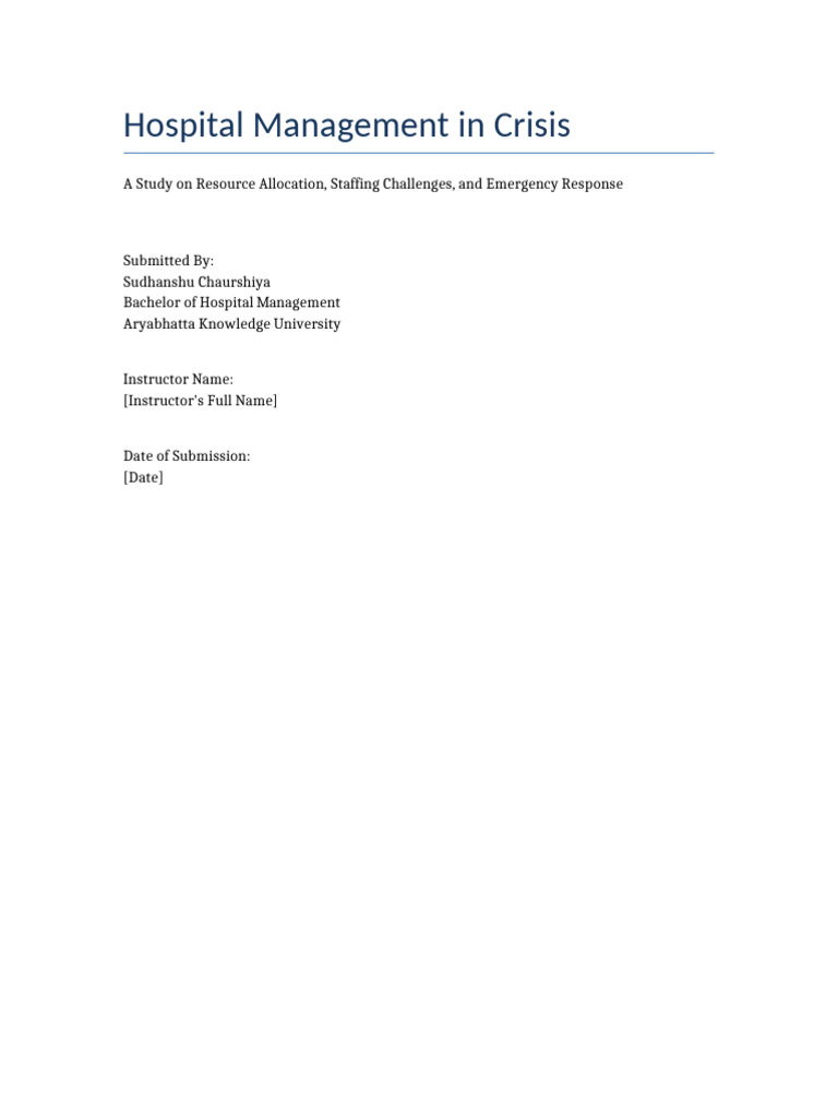 Hospital Management Project Title Abstract (1) | PDF