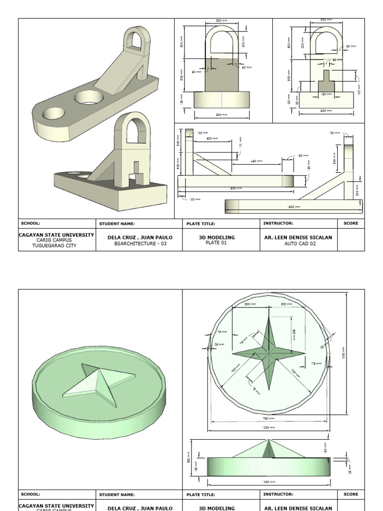 AutoCAD 3D Modeling Plates | PDF