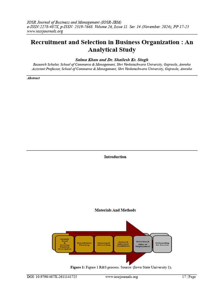 Recruitment and Selection Analysis in Business | PDF | Recruitment ...