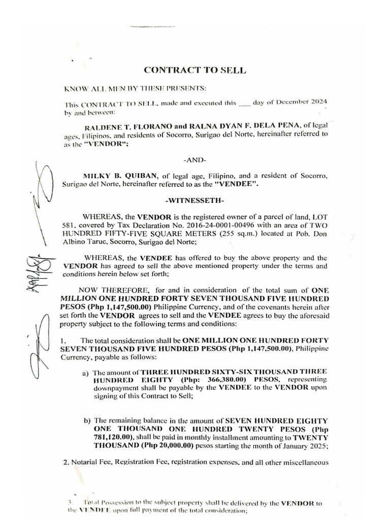 Contract With Notary | PDF