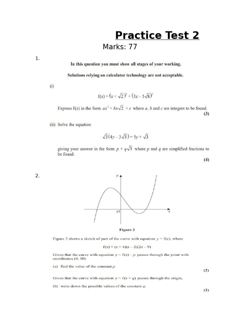 P1 Practice Test 1 16-04-2025 | PDF