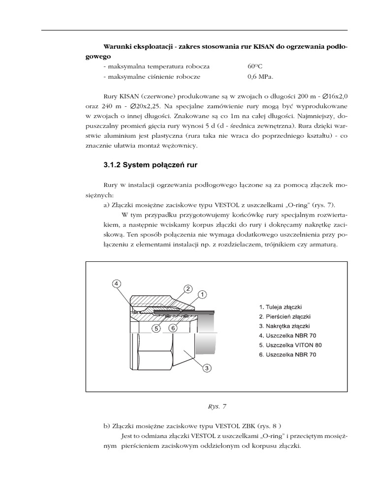 3.1.2 System Po Czeñ Rur: Warunki Eksploatacji Zakres Stosowania Rur KISAN Do Ogrzewania Podło ...