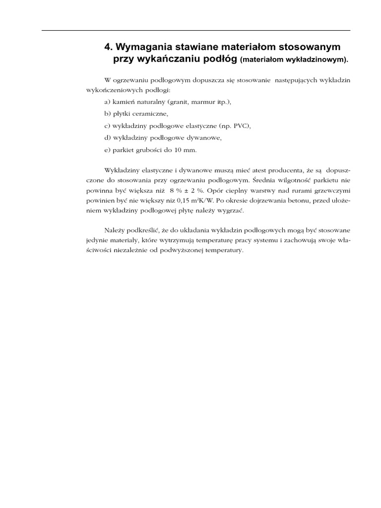 Wymagania Stawiane Materia Om Stosowanym Przy Wykañczaniu Pod óg Pdf