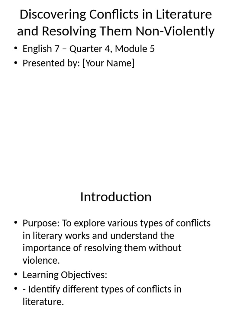 English7 Q4 Module5 Conflicts Presentation | PDF