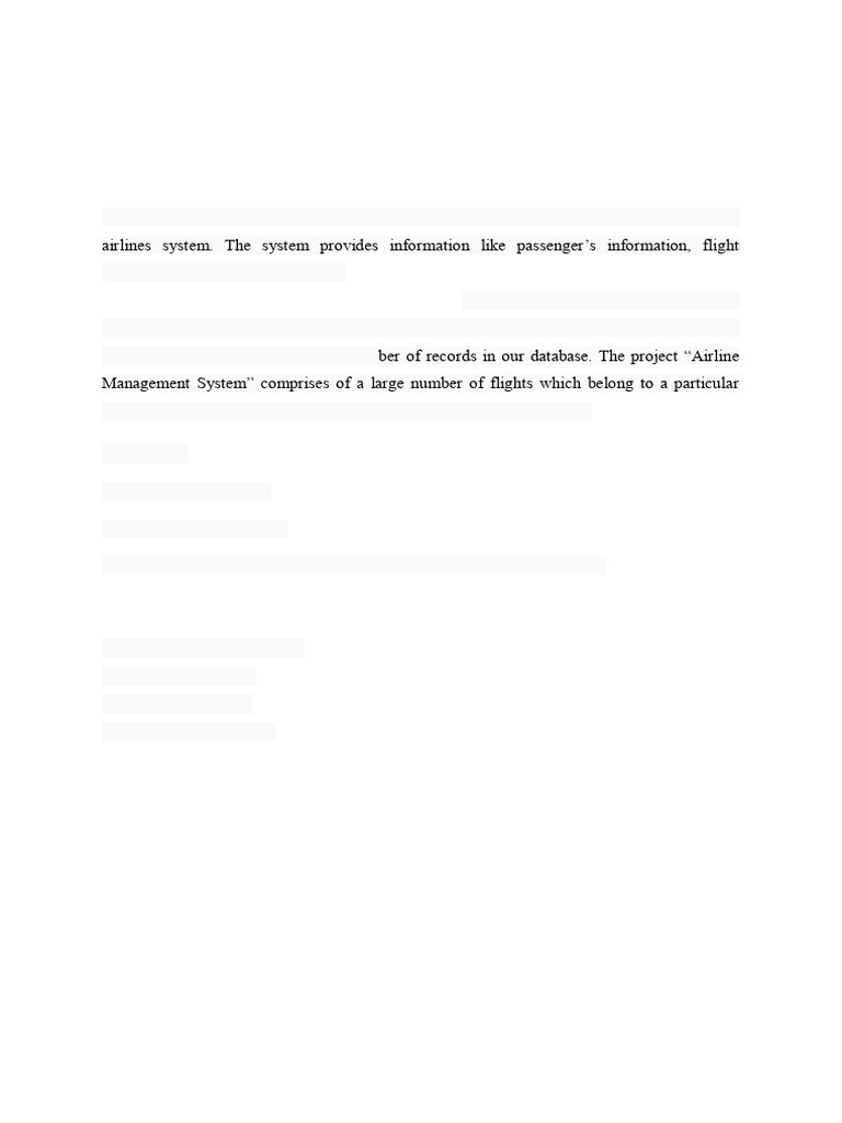 Project Airline | PDF | Databases | Airlines