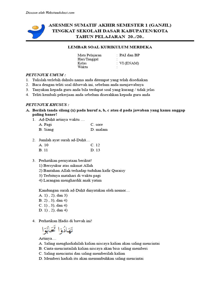 Sas Pai Kelas 6 | PDF