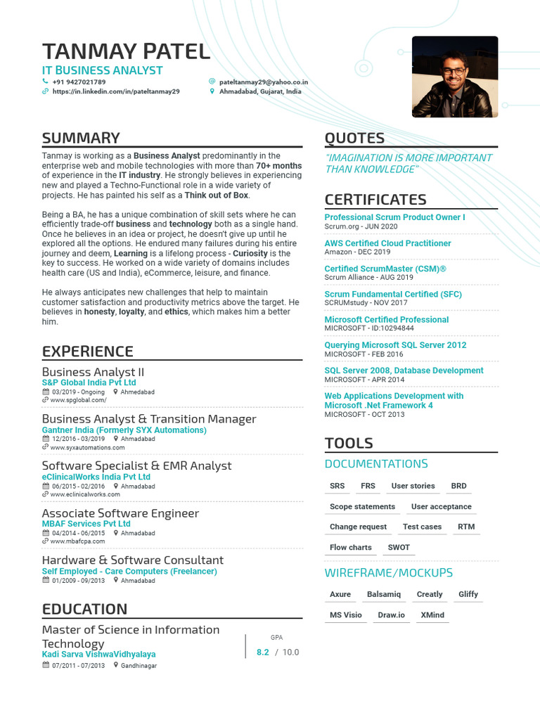 TanmayPatelResume 2021 PDF | PDF | Microsoft Sql Server | Software Development Process