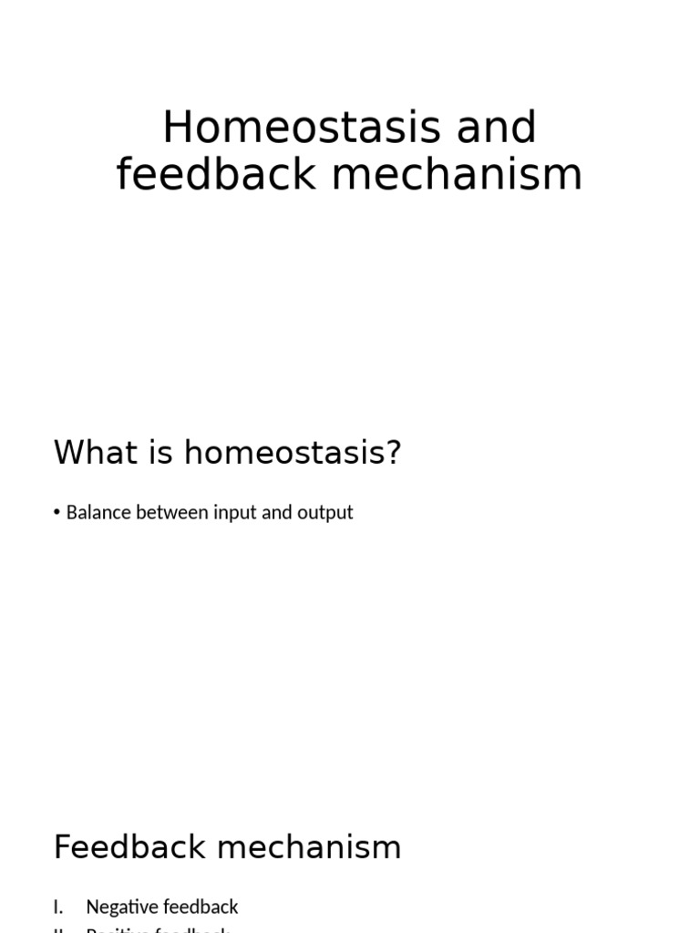 Homeostasis and Feedback Mechanisms | PDF