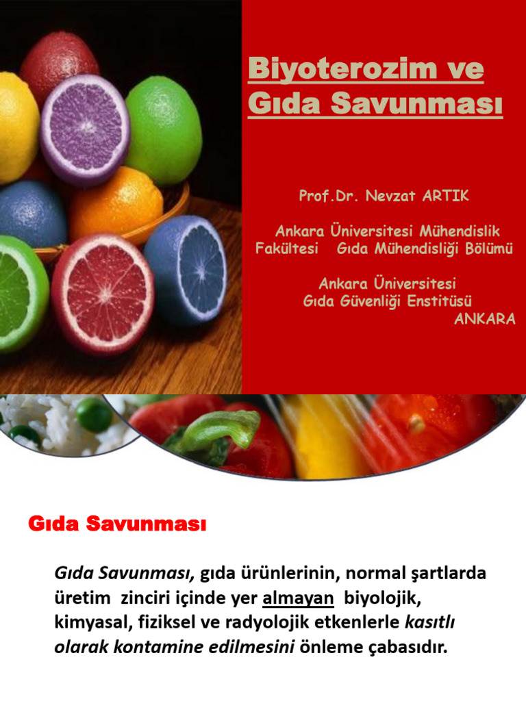 Gida Savunmasi Eği̇ti̇mi̇ | PDF