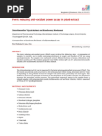 FRAP Antioxidant Assay Protocol | PDF | Antioxidant | Chemical Substances