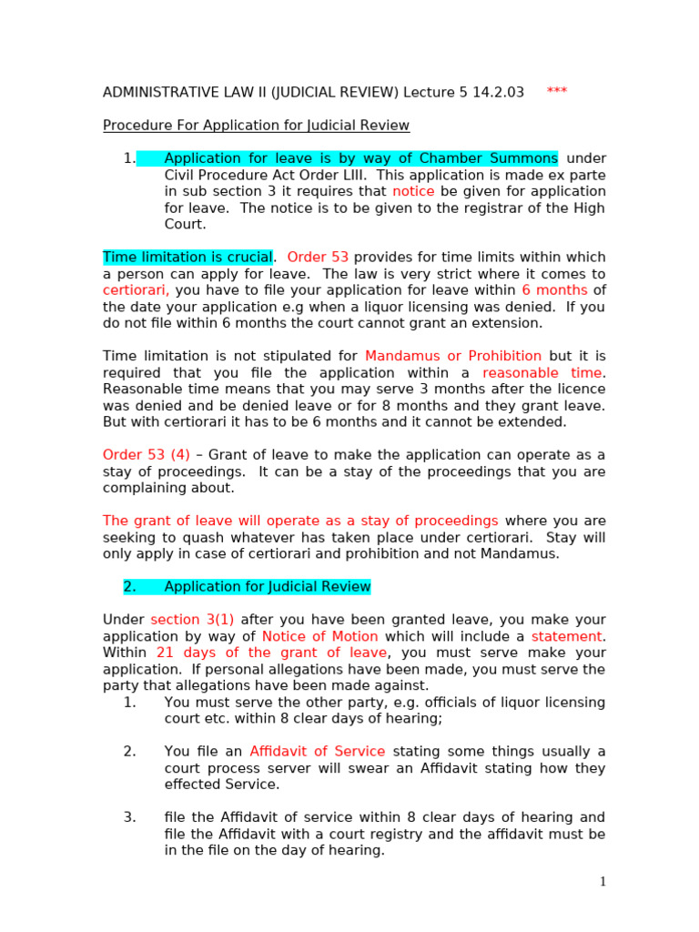 ADMINISTLRATIVE LAW II Lecture 5-1 | PDF | Certiorari | Mandamus