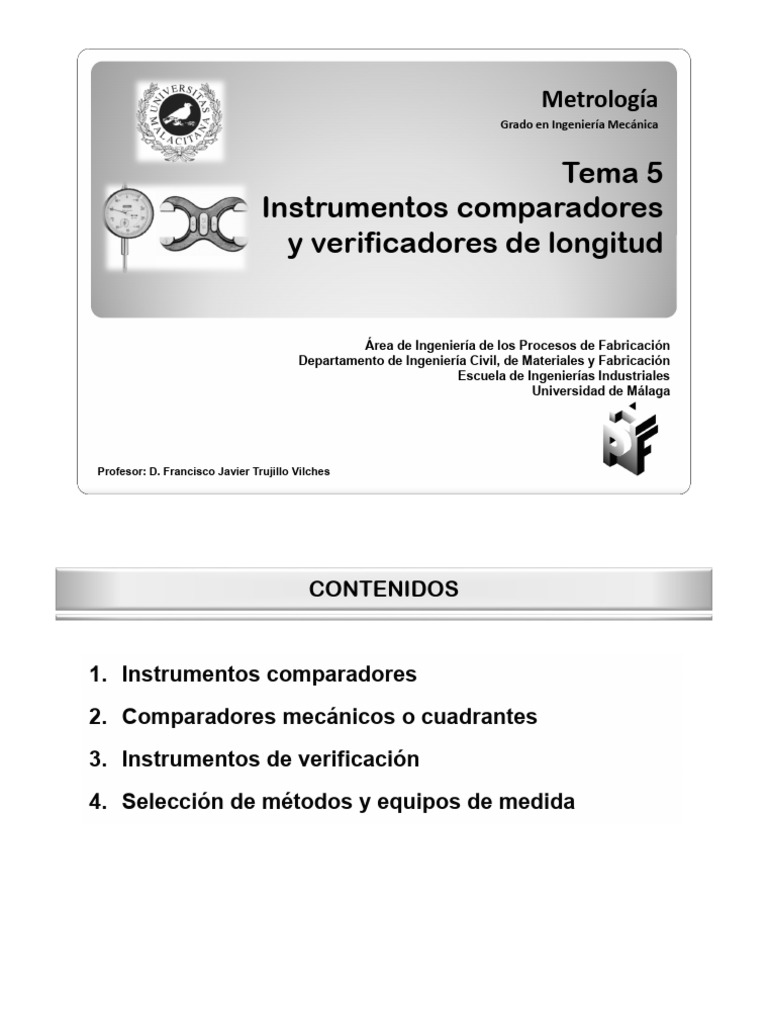 Comparadores y Verificadores de Longitud | PDF | Ingeniería