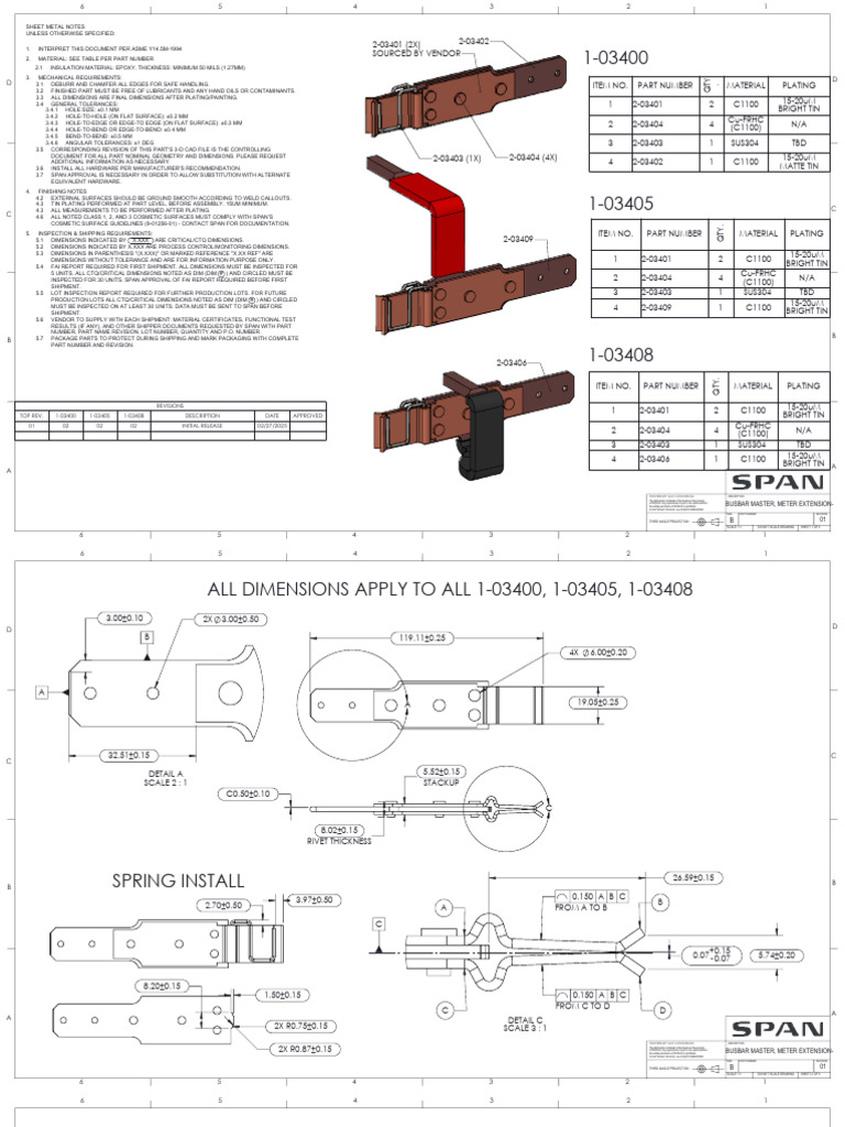Busbar Master Meter Extension Specifications | PDF | Mechanical Engineering