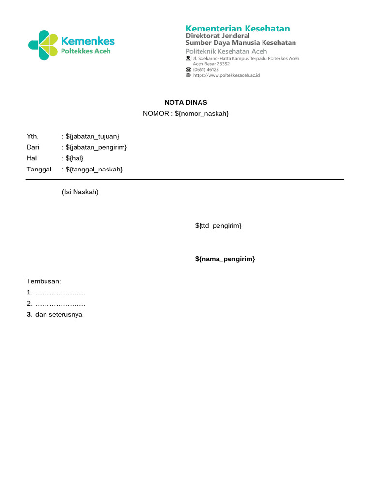 Nota Dinas | PDF