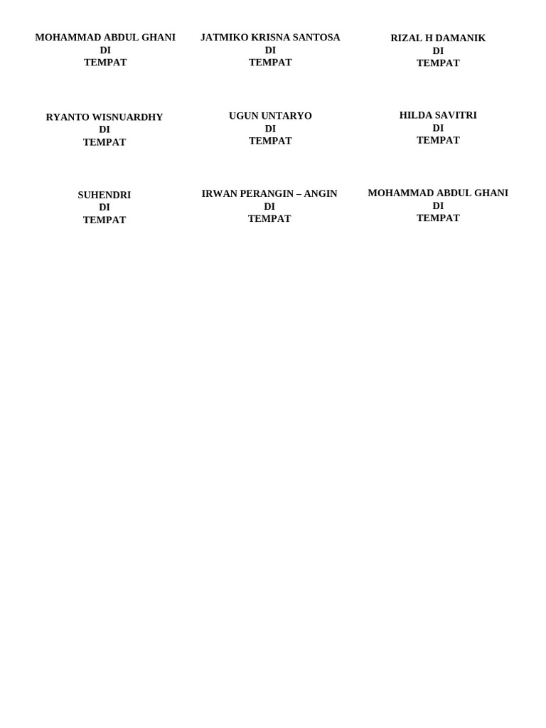 Stiker Undangan Nama | PDF