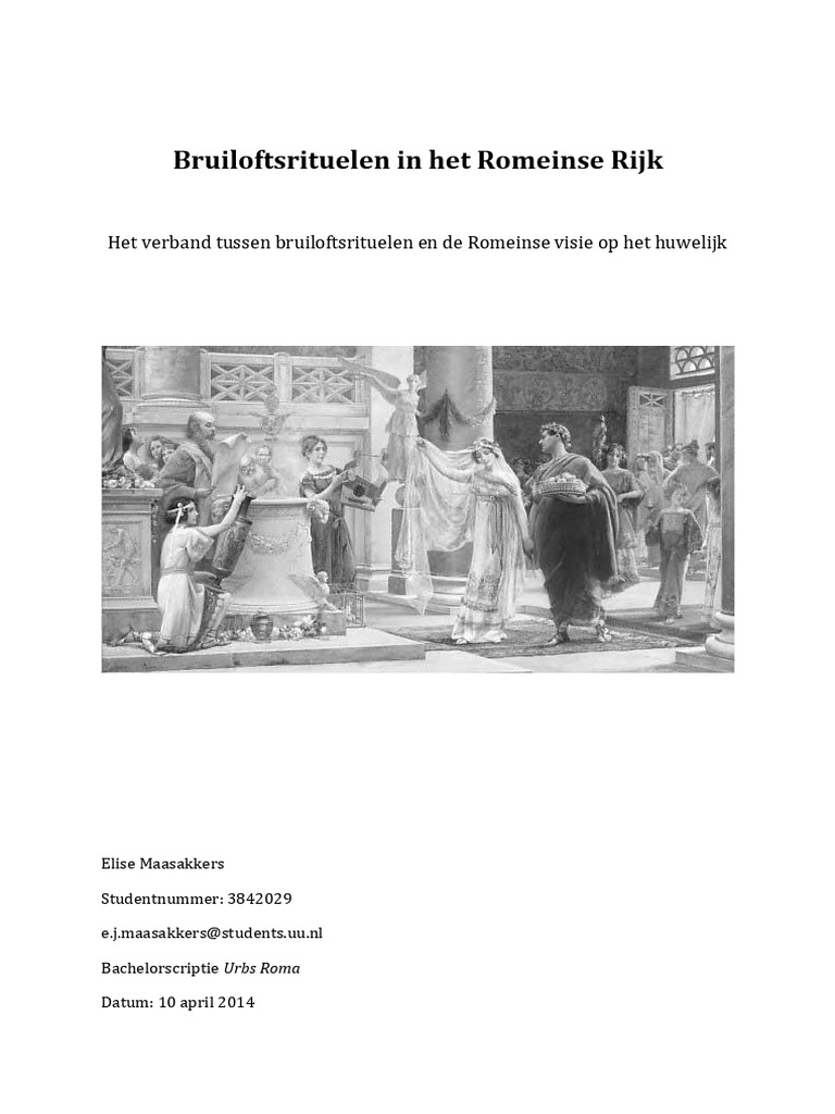 Scriptie RomeinseBruiloftsrituelenPDF | PDF