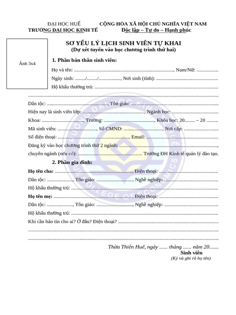 So Yeu Ly Lich CT2-2021 (Final) | PDF