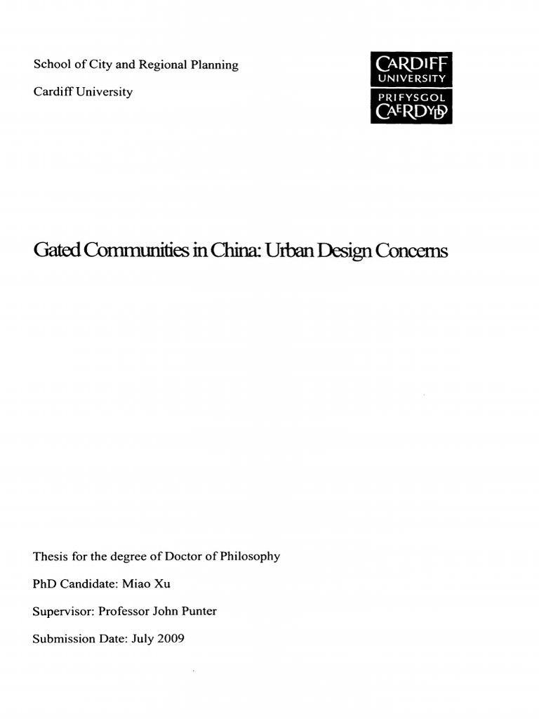Gated Communities in China | PDF | Thesis | China