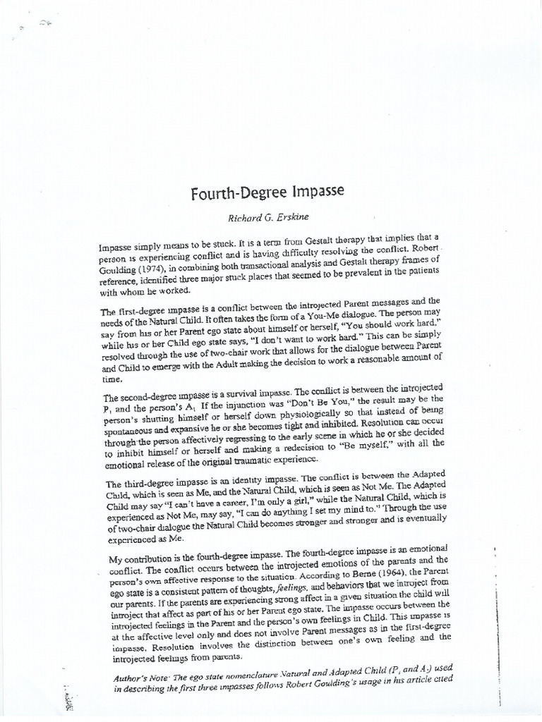 1978 - Richard Erskine - Fourth Degree Impasse | PDF