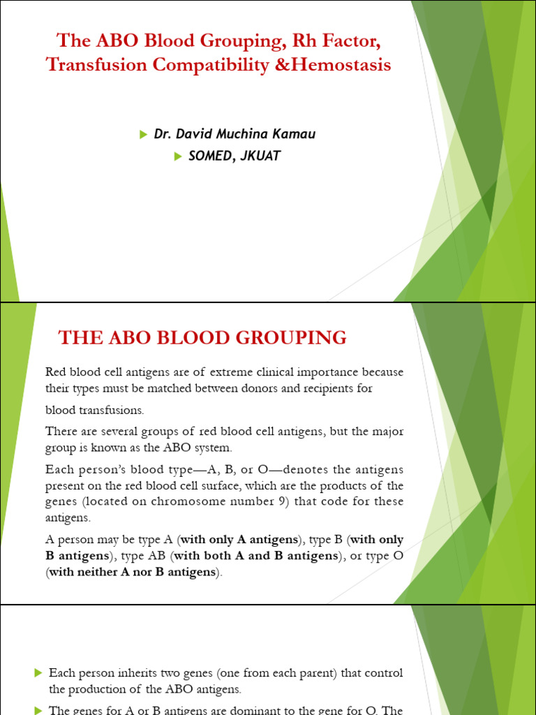 The Abo Blood Grouping_transfusion Reactions | PDF | Coagulation ...