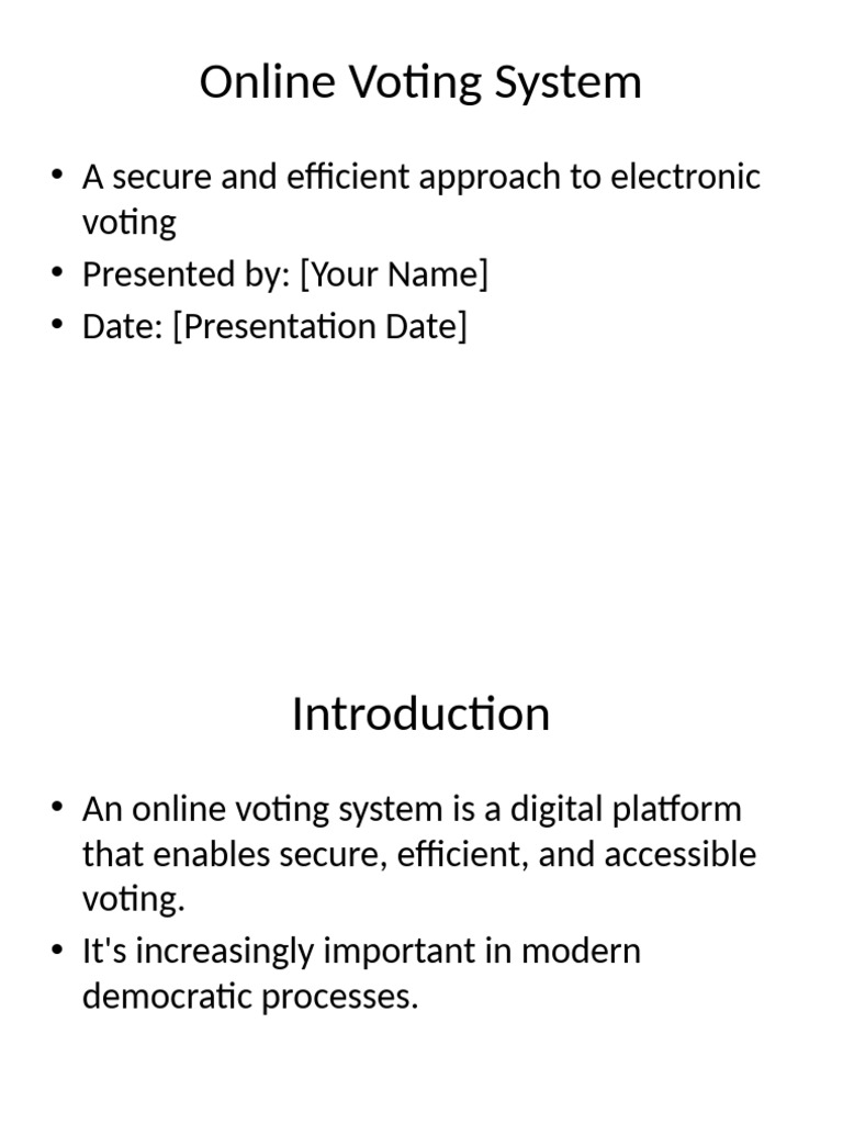 Secure Online Voting System Overview | PDF