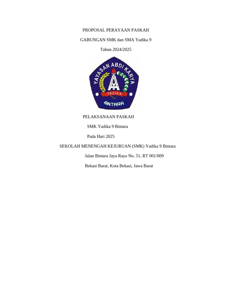 PROPOSAL PASKAH Siswa | PDF