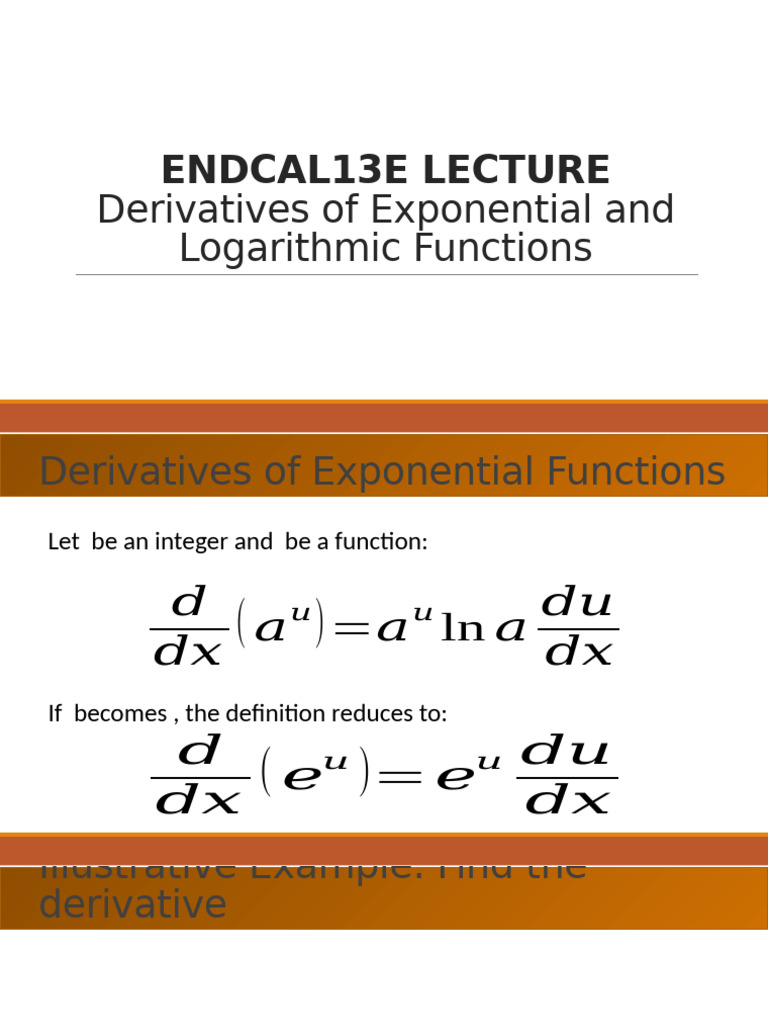 Lecture-5.-Derivatives-of-Exponential-and-Logarithmic-Functions | PDF