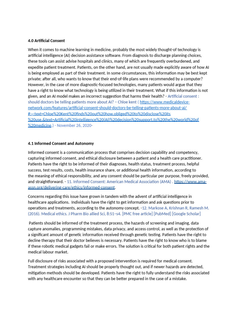 AI's Role in Patient Informed Consent | PDF | Informed Consent ...