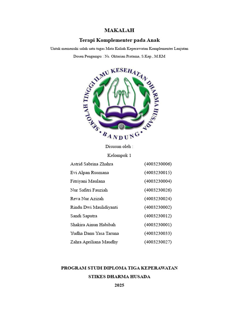 Terapi Komplementer untuk Kesehatan Anak | PDF