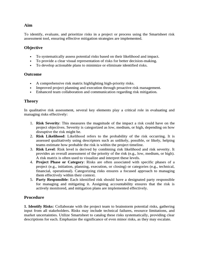 IRM Risk Management Practical | PDF | Risk | Risk Management