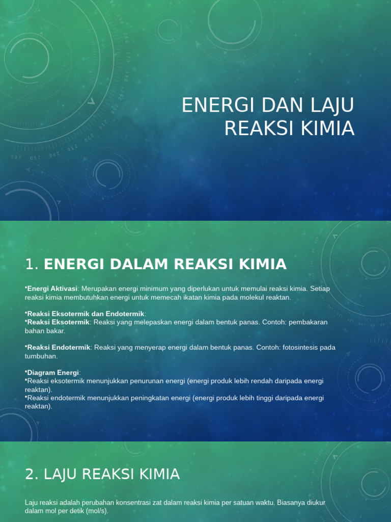 Energi Dan Laju Reaksi Kimia | PDF