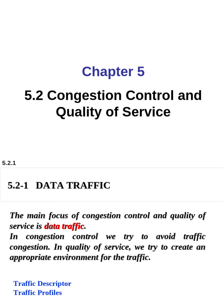 Lesson 5.2 Congestion Control | PDF | Network Congestion | Quality Of Service