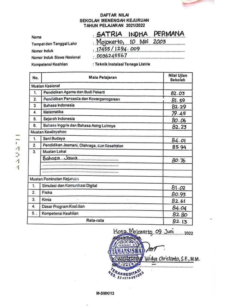 Transkip Satria | PDF