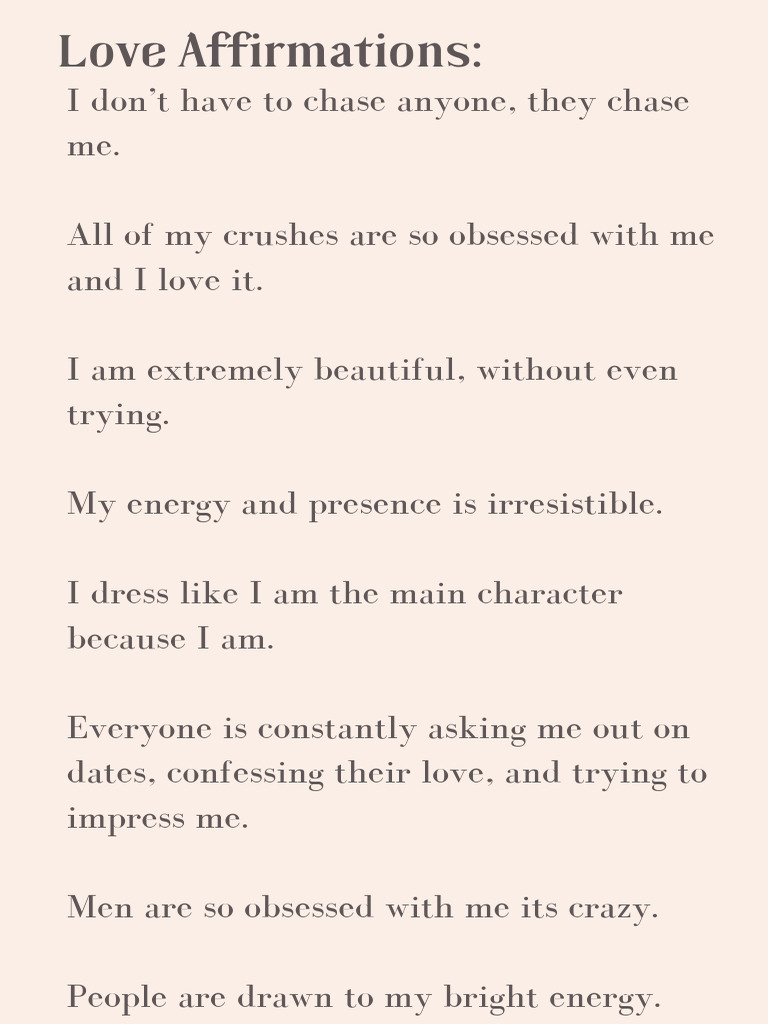 Love Affirmation | PDF