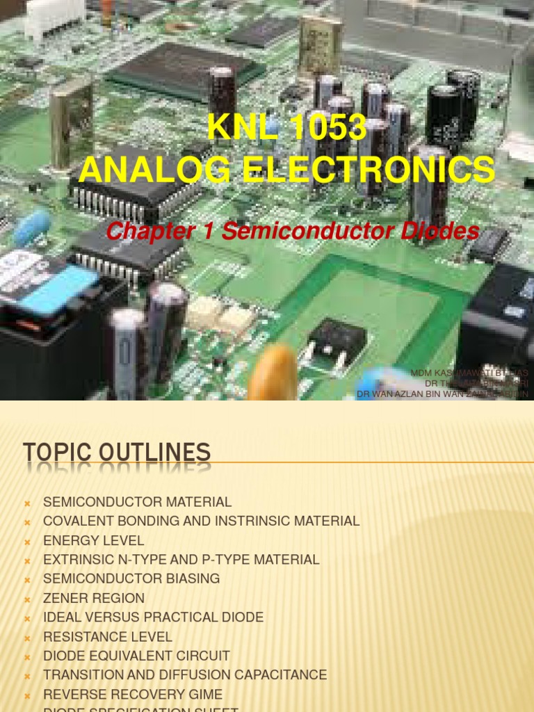 CHAPTER 1 Semiconductor Diodes 2 | PDF | P–N Junction | Semiconductors