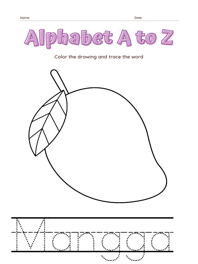 Alphabet A To Z Coloring Worksheet Set PDF | PDF
