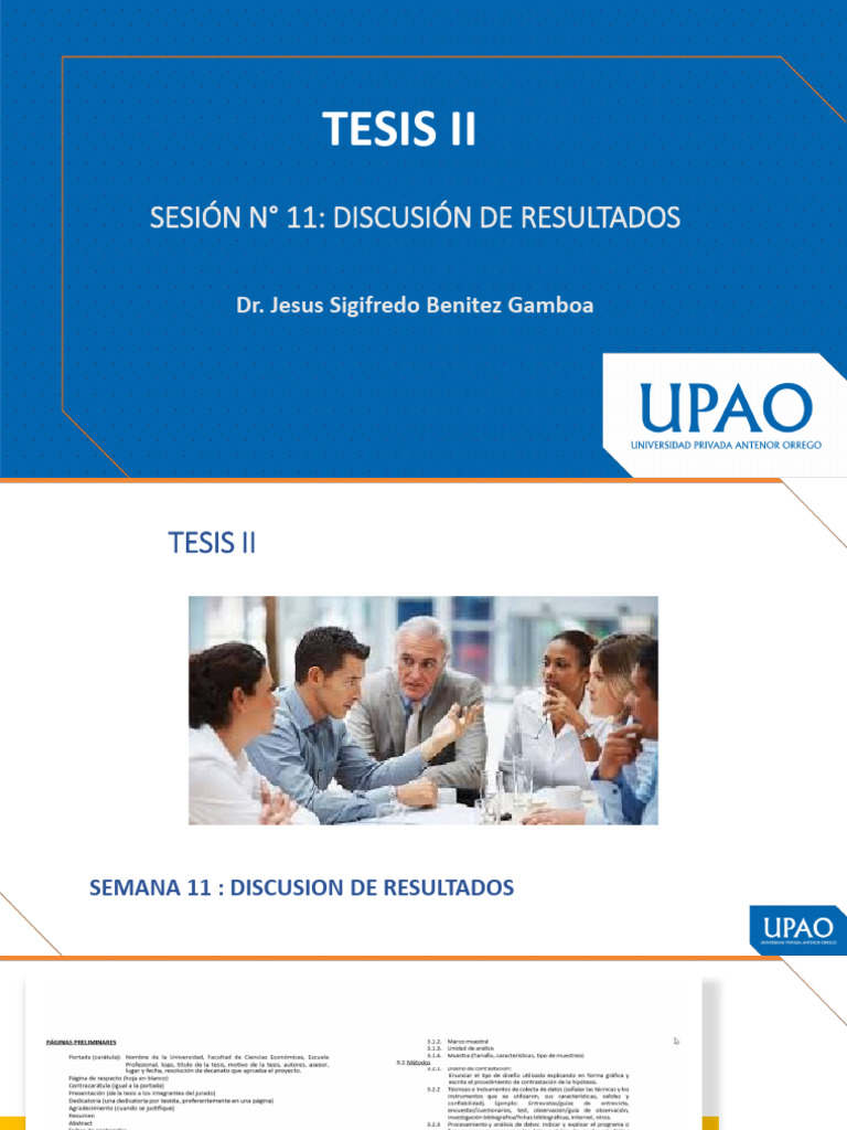 Semana 11 Tesis 2 Discusión de Resultados | PDF | Hipótesis | Validez ...