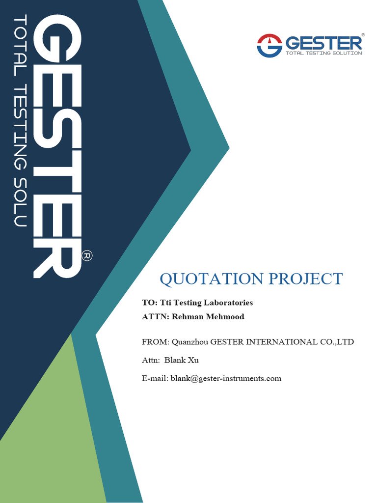 GESTER Offer GT-B-25135 Tti Testing Laboratories | PDF | Calibration