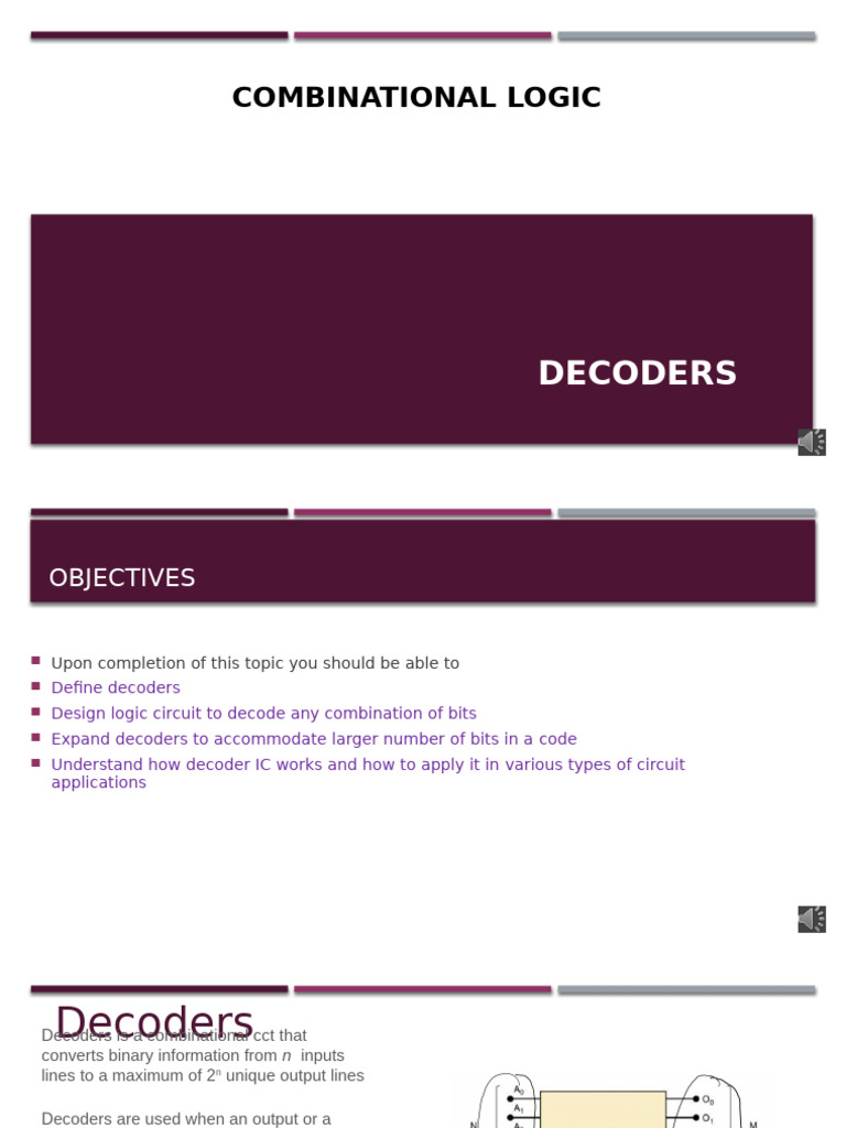 MCTE 2332 Topic 5 Decoders | PDF | Logic Gate | Computer Engineering
