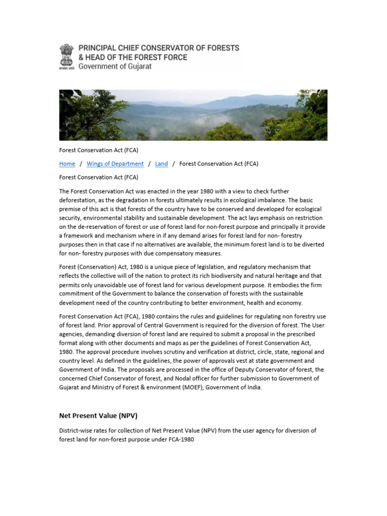 Forest Types and Conservation in Gujarat | PDF | Forest Management ...