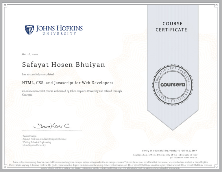 Coursera - HTML, CSS, and Javascript for Web Developers | PDF | Cyberspace | Computing